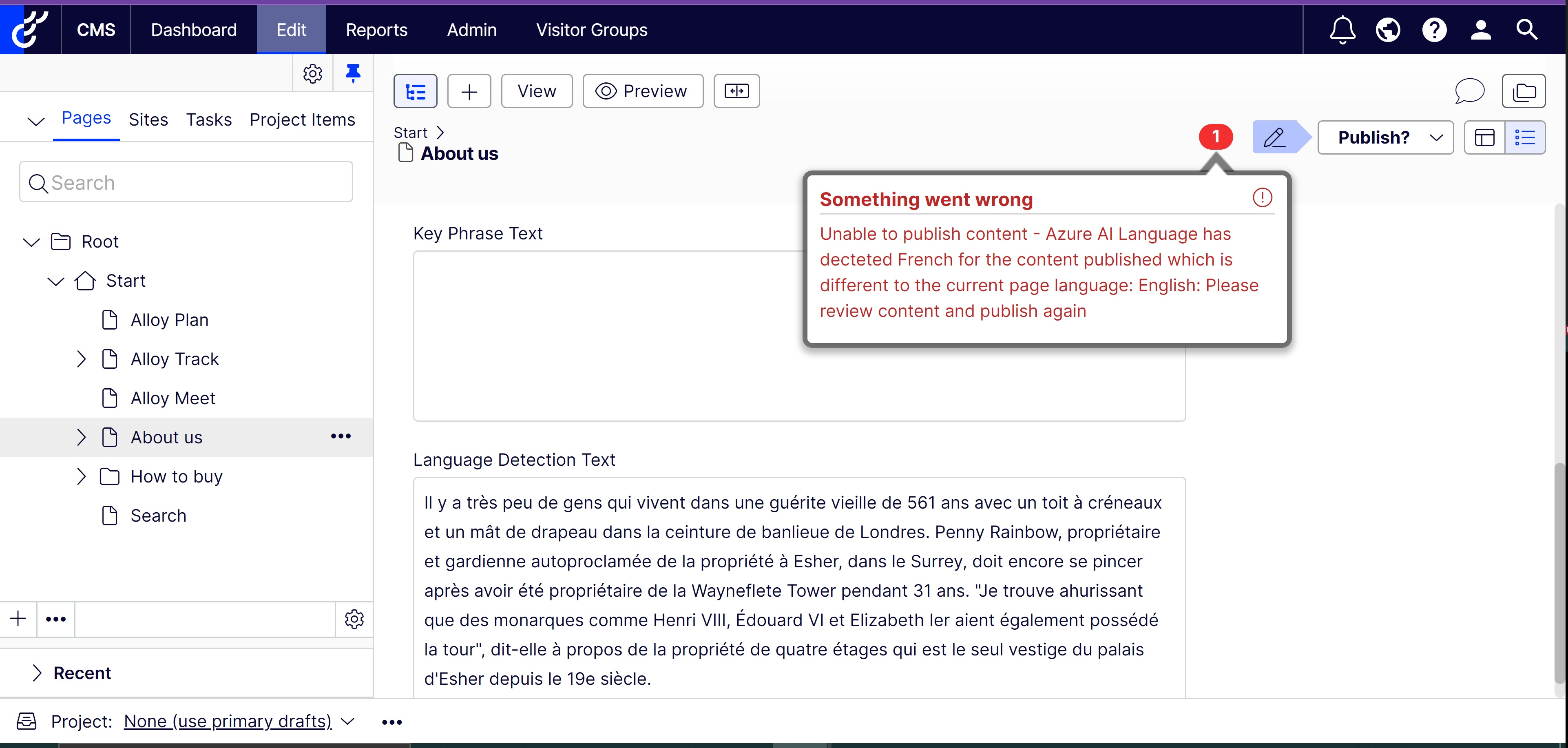 Azure AI Language – Language Detection Of Content in Optimizely CMS ...